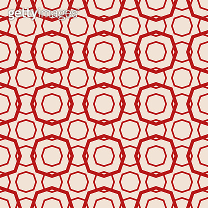 Abstract vector geometric seamless pattern. Simple maroon and beige ...