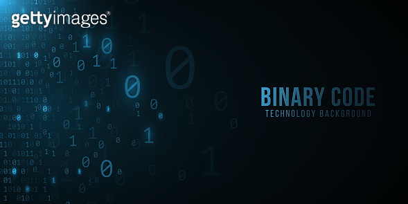 Binary code background. Hi-tech modern design. Programming banner. World network. Technology ...
