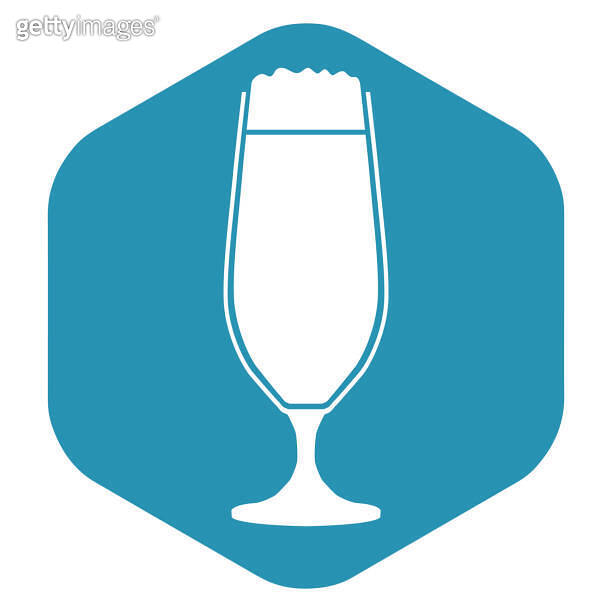 The icon of the beer in the glass. A simple illustration of vector ...