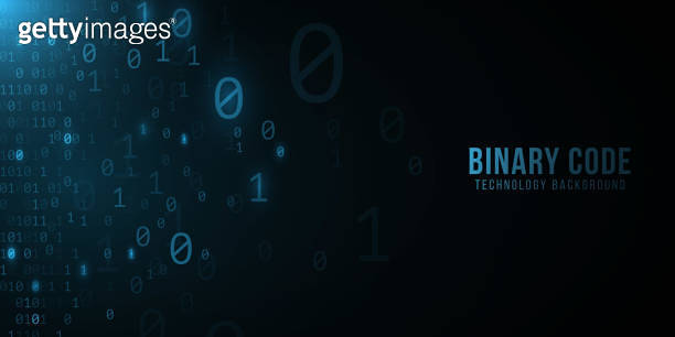 Binary code background. Hi-tech modern design. Programming banner. World network. High ...