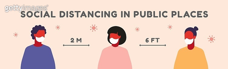 social distancing in public places. Social distancing infographic ...