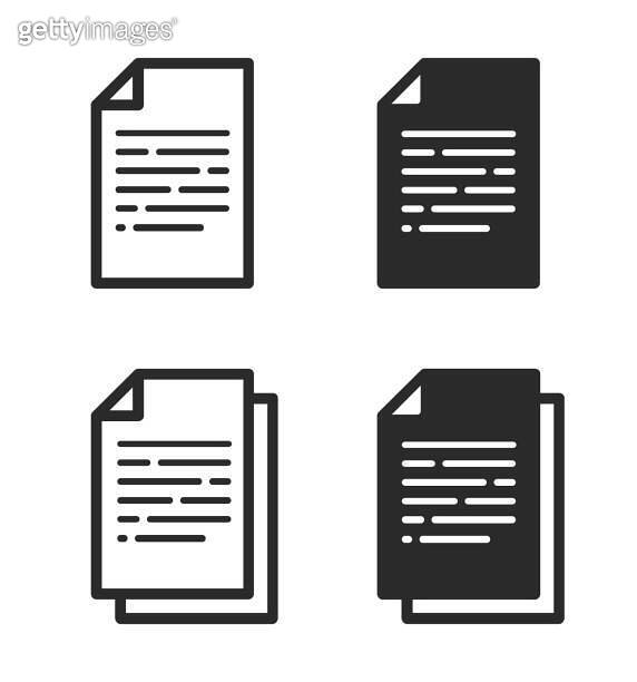 Document vector icon set isolated. Document icons vector illustration ...