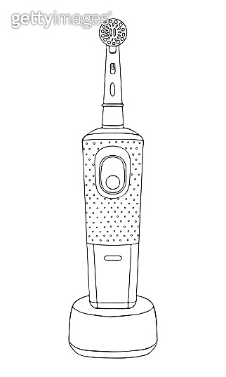 Electric toothbrush with charging unit. Personal hygiene products for ...