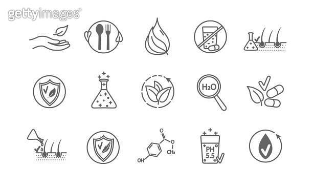 Large set of health and wellness icons 이미지 (1251564408) - 게티이미지뱅크