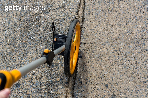 Distance measuring wheel device. Rolling distance measurement tool ...