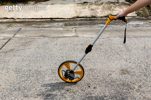 Distance measuring wheel device. Rolling distance measurement tool ...