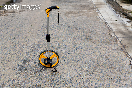 Distance measuring wheel device. Rolling distance measurement tool ...