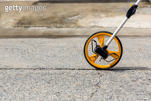 Distance measuring wheel device. Rolling distance measurement tool ...