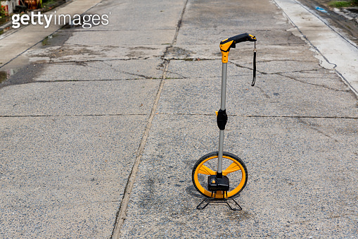 Distance measuring wheel device. Rolling distance measurement tool ...