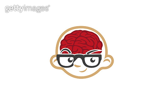 Creative Kid brain geek face logo (1219377319) 일러스트, 무료 일러스트 - 게티이미지뱅크