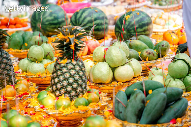 Divine offerings in Hinduism. Offer the sacrifices such food, tea and ...