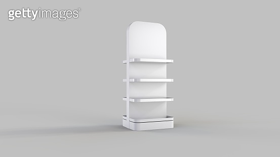 Fsu retail stand free standing unit posm plain mockup display stand ...
