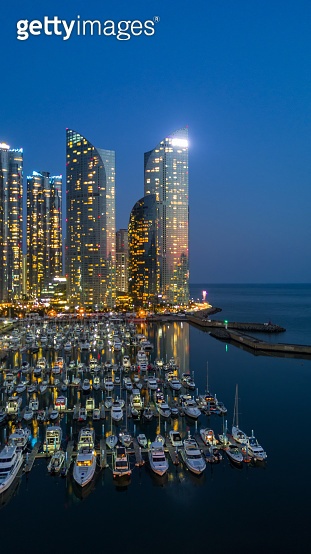 Busan City building skyline and skyscraper business and financial ...