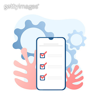 Successful execution of tasks from the to check list. clipboard with ...