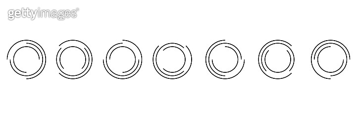 Circle loading line set in minimalistic style, vector upload and ...