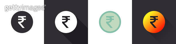 Indian rupees icons. Sign of the Indian rupees. Money symbols. Money ...