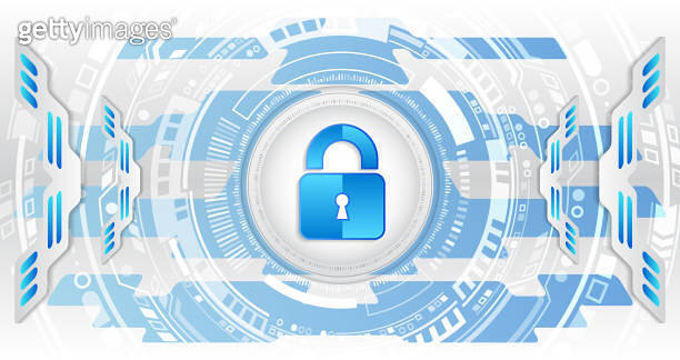 Cybersecurity and information or network protection. Concept of ...