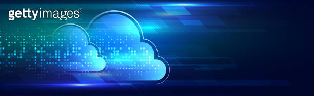 Cloud computing concept. Futuristic business network concept. Hi-tech ... Cloud computing concept. Futuristic business network concept. Hi-tech ...
