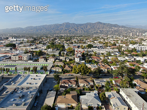 Aerial view of downtown Glendale, city in Los Angeles (1210799300) - 게티 ...