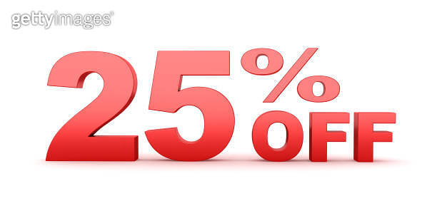 25 Percent Off 이미지 (1288405305) - 게티이미지뱅크