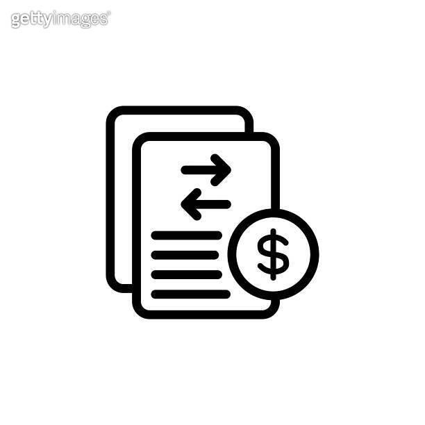 Cash Flow Statement icon in vector. Logotype (1292694504) 일러스트, 무료 일러스트 ...