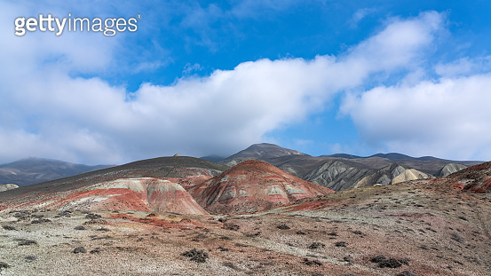 Striped red mountains landscape, the beauty of nature 이미지 (1204746652 ...