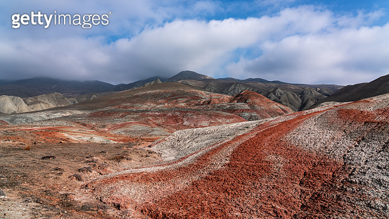 Striped red mountains landscape, the beauty of nature 이미지 (1204777319 ...