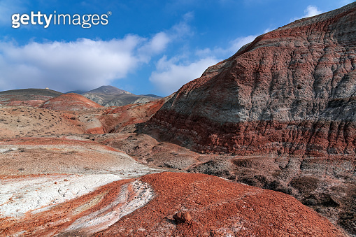 Striped red mountains landscape, the beauty of nature 이미지 (1204777455 ...