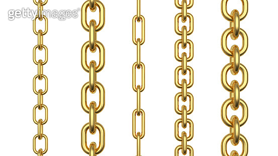 Vertical rows of gold chains (1270358671) - 게티이미지뱅크