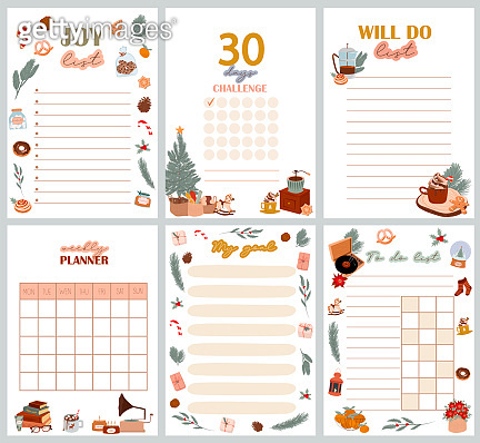 Christmas Planner, Organizer and Schedule with Joy list, 30 days ...