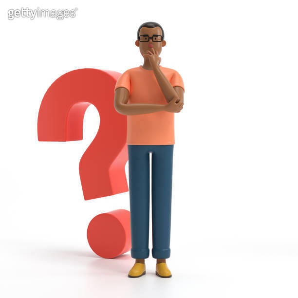 Cartoon characters thinking with a question mark (1288756234) 일러스트, 무료 ...