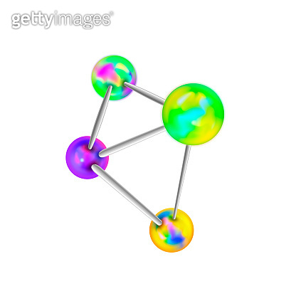 Complicated chemical structure with atomic bonds on white 이미지 ...