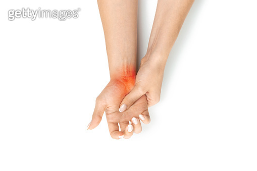 Woman carpal tunnel. Arthritis office syndrome is consequence of ...