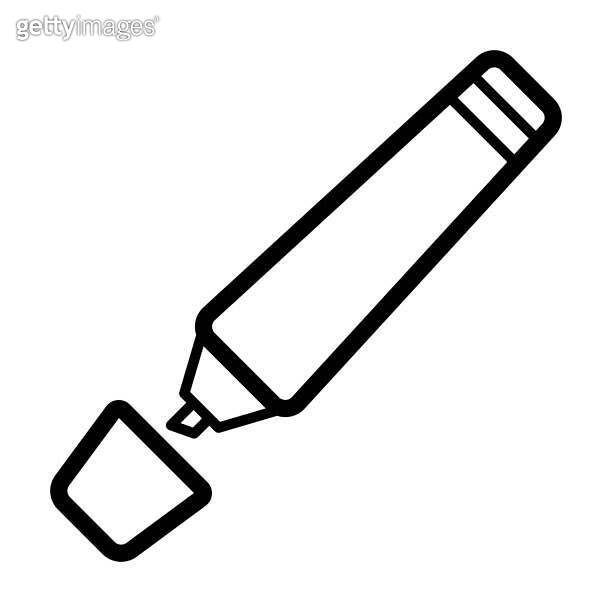 Vector simple icon of marker. Modern concept design. Isolated vector ...