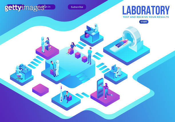 Covid-19 isometric medical concept, Coronavirus vector icon, people in ...