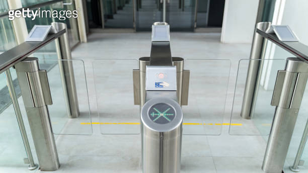 security at an entrance gate for key card access control smart office ...