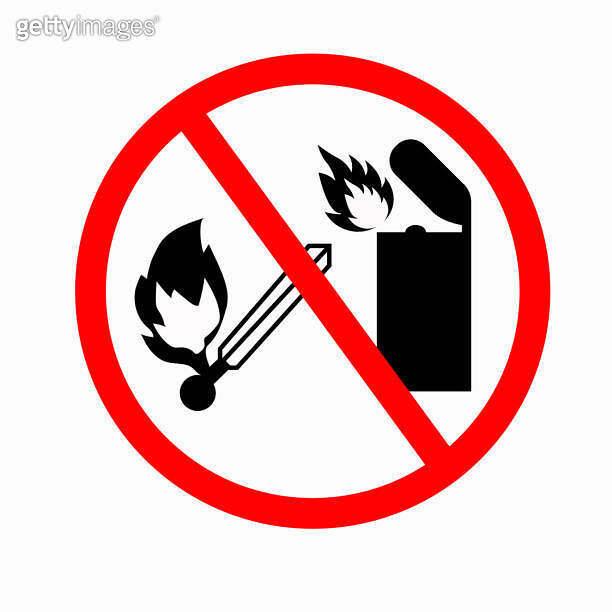 No Lighter Symbol Sign, Vector Illustration, Isolated On White ...