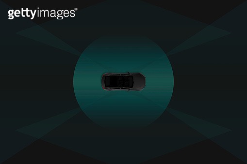 Autonomous Self Driving Car Visualization - Copy Space, Single Car With ...