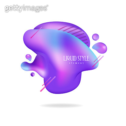 Modern abstract liquid shapes and banners. Fluid design. Abstract ...