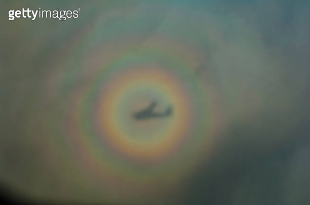 The colored disk surrounding the shadow of the airplane is called a ...