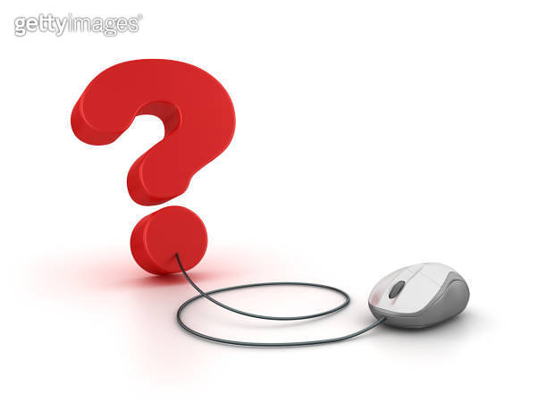 Question Mark with Computer Mouse - 3D Rendering (1216482371) 일러스트, 무료 ...