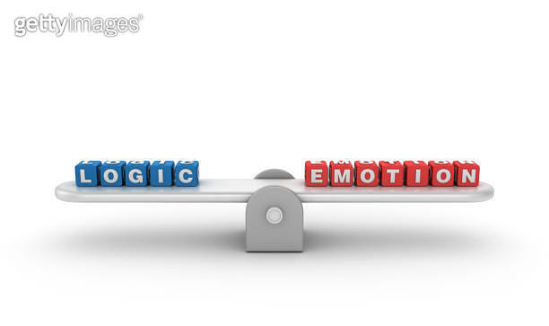 Seesaw with LOGIC EMOTION Buzzword Cubes - 3D Rendering (1197141519 ...