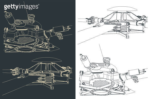 Helicopter main rotor drawings 이미지 (1218656218) - 게티이미지뱅크