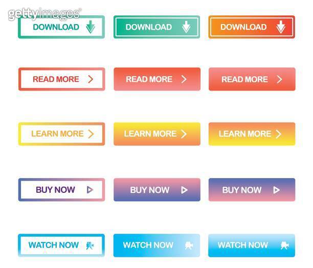 Modern material style buttons for website, mobile app and infographic ...