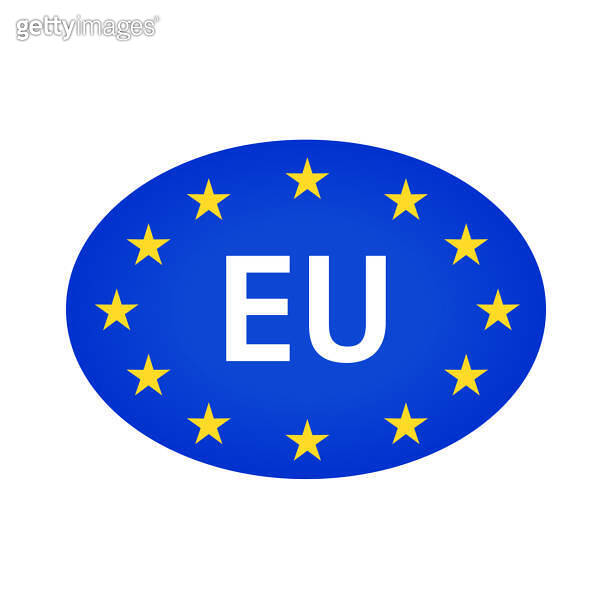 EU. European Union logo symbol. Flat illustration of European Union ...