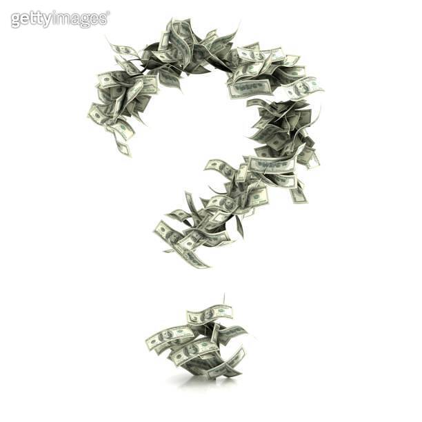 Question Mark Made of Banknotes 이미지 (1205100761) - 게티이미지뱅크