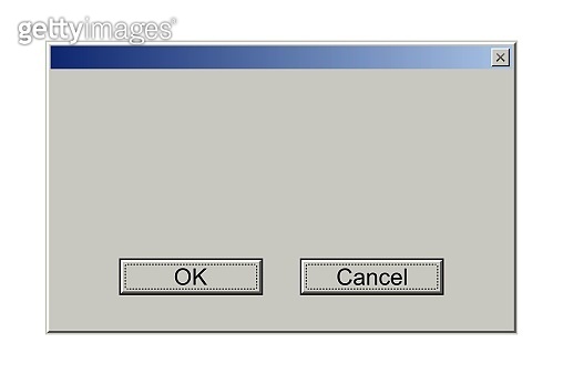 Old computer window with error message. Retro pc interface with problem or glitch, vintage web ...