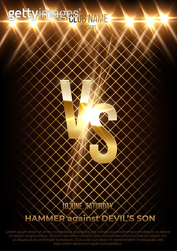 MMA, wrestling, boxing fight poster. Battle vector banner concept ...