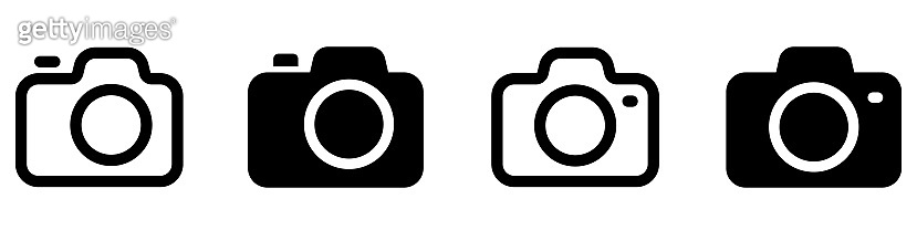 Photography camera icon set. Minimalistic cameras sumbol collection ...
