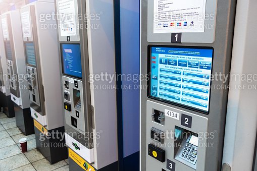 Train ticket machine or train ticket vending machines for self-service ...